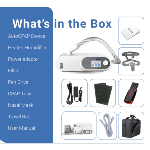 Oxymed SleepEasy Auto CPAP Machine (2024) with German Turbine - Oxygen ...