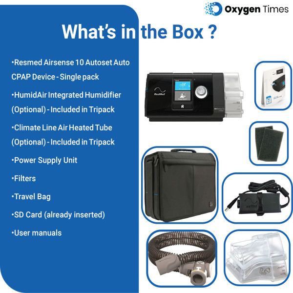 Resmed Airsense 10 Autoset Cpap 2024 With Cloud Tripack Optional